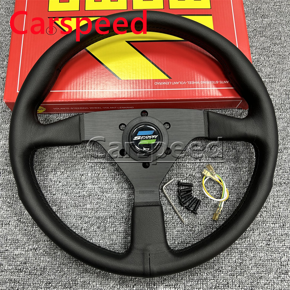 14inch/350mm MOMO V1 Style Spoon Sports Genuine Leather Drift Sport Car ...