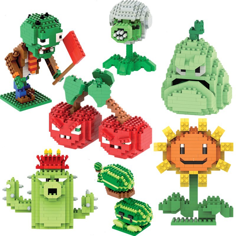 BOYU Cartoon Plant Zombie building block toy set for children | Shopee ...