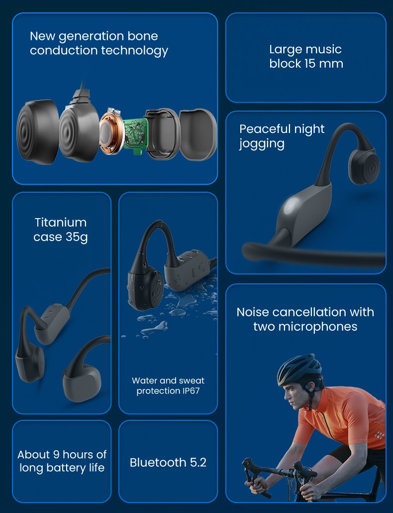 Philips Headphone TAA6606 Bone Conduction 5.2 Bluetooth Earphone Sports ...