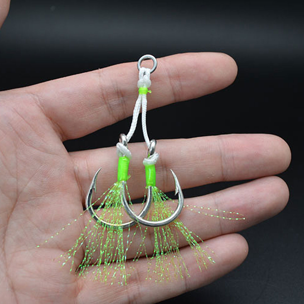 【TRAINFIS】Japanese 2PCS Super Sharped L Fishing Hooks Barbed Baitholder ...
