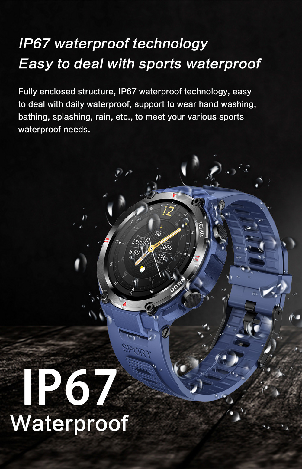 Aolon Tetra R2 Smart Watch for Men Outdoor Waterproof Smartwatch ...