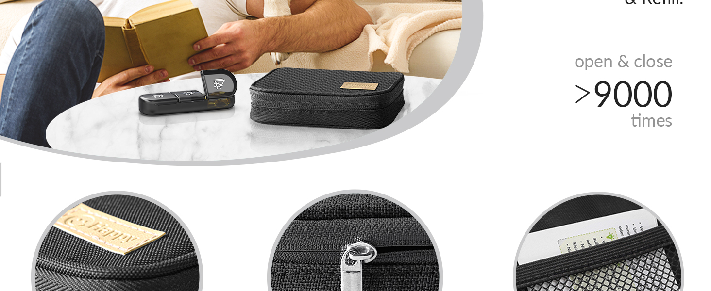 pill box Large Weekly Pill Case Organizer 3 Times a Day, Portable Light ...