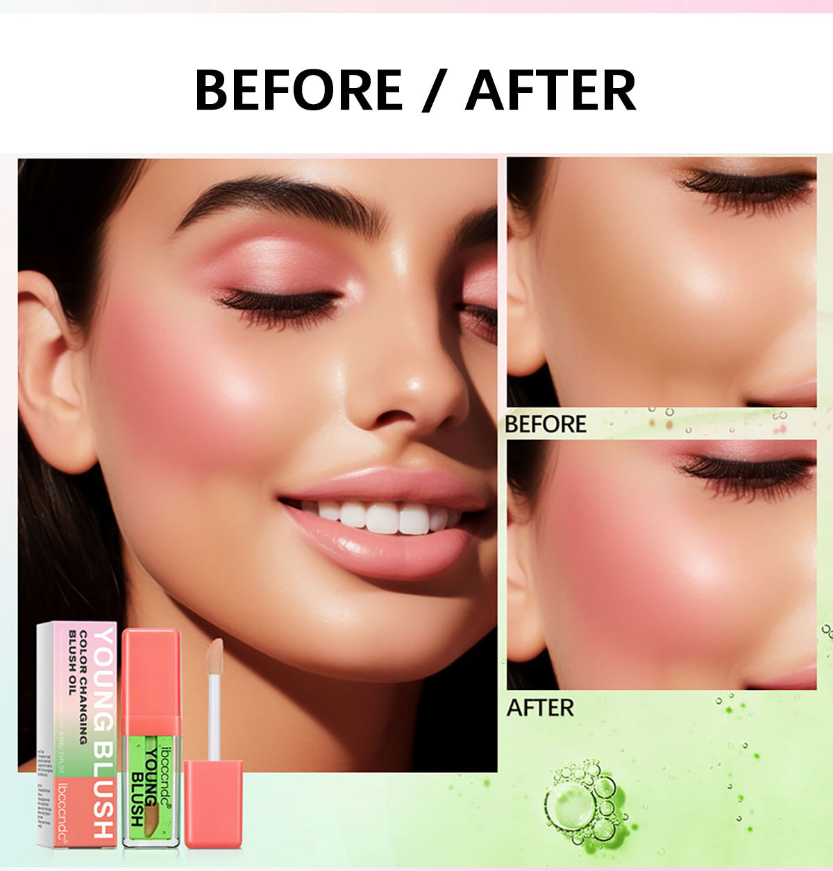ibcccndc Green Color Changing Blush Oil Reacts To Skin’s Natural pH For ...