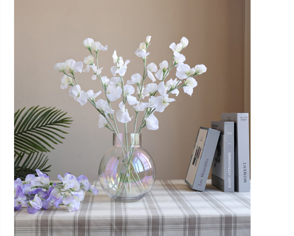 Nordic Ins Style Home Decoration Simulation Flocking Pea Flower Indoor ...