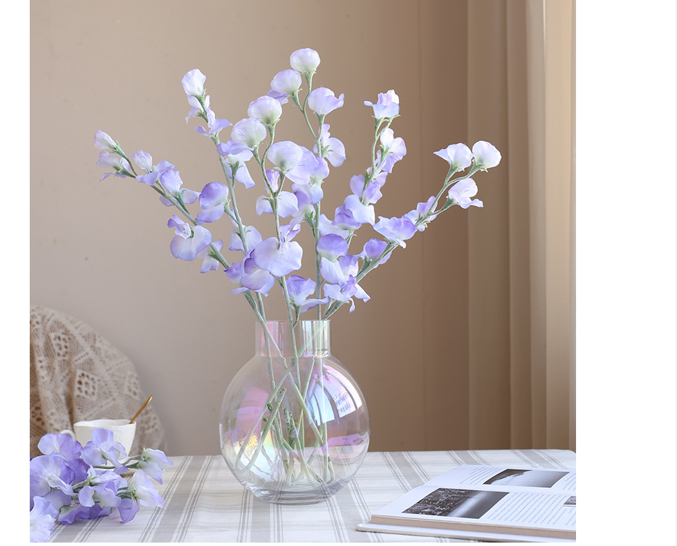 Nordic Ins Style Home Decoration Simulation Flocking Pea Flower Indoor ...