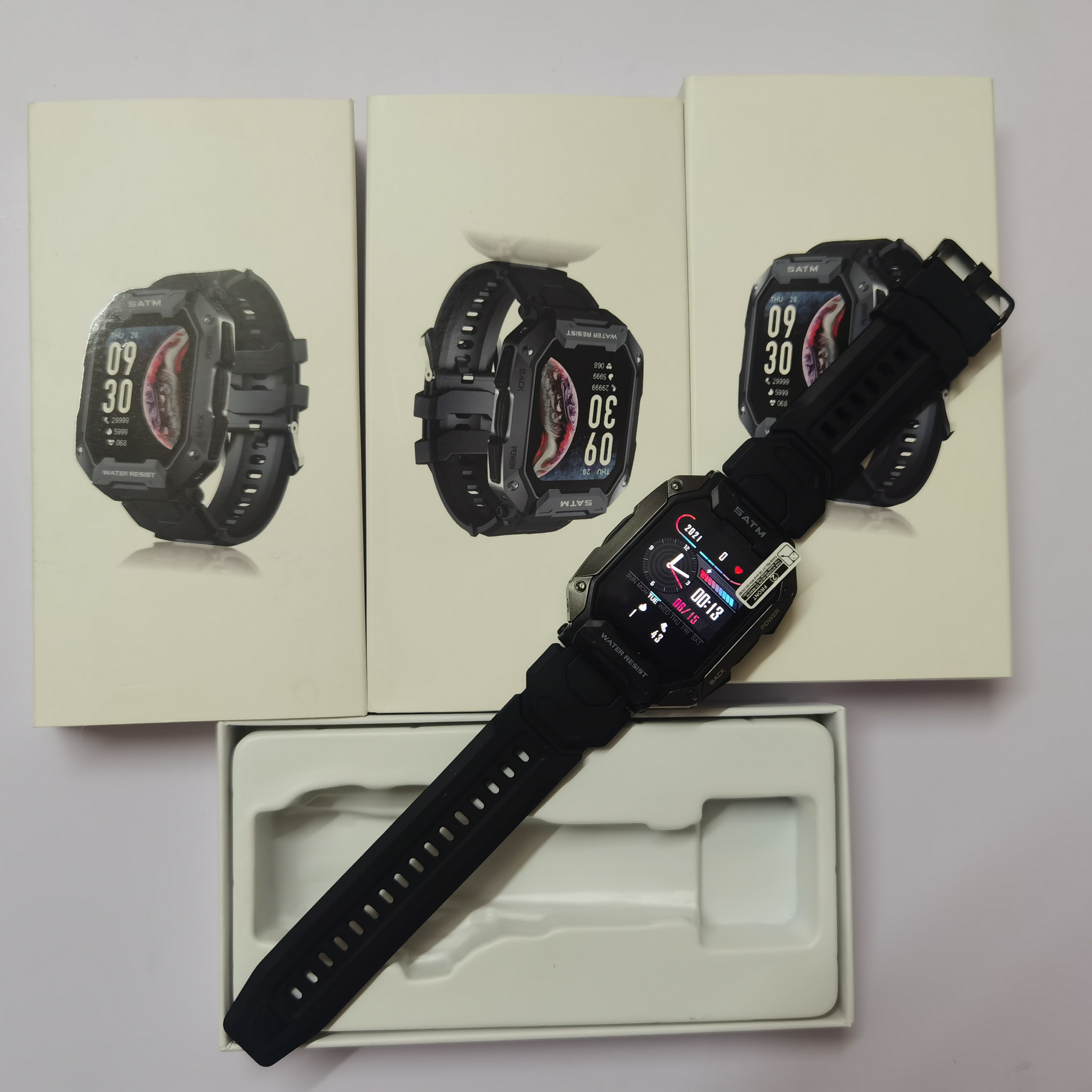 TANK C20 Smart Watch Men's IP68 5ATM Outdoor Sports Fitness Tracker 24H ...