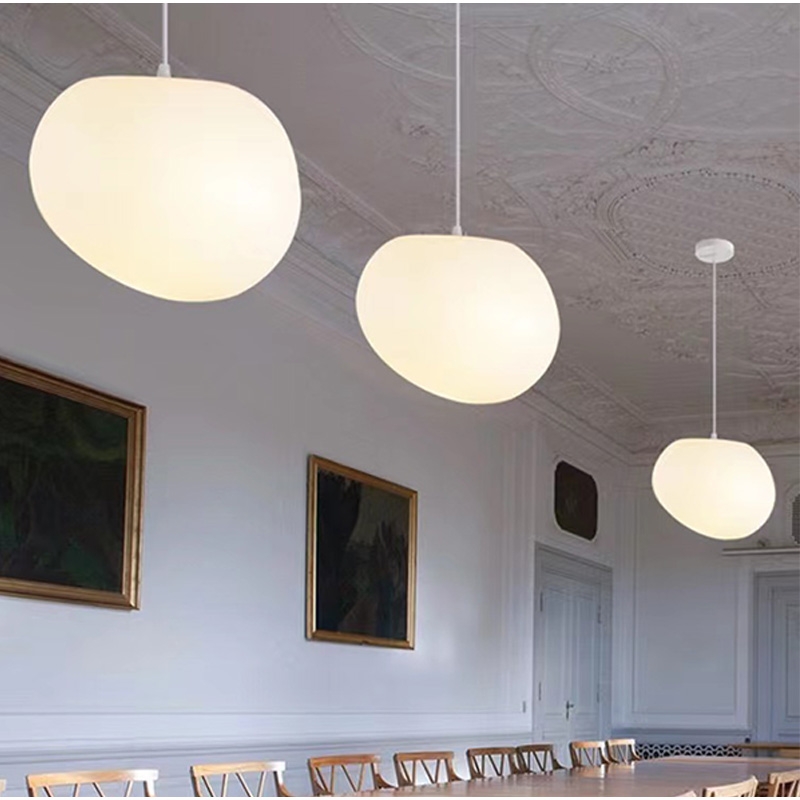 LAMPU GANTUNG LAMPU SILING PEBBLE SHAPED HANGING CHANDELIER MINIMALIST ...