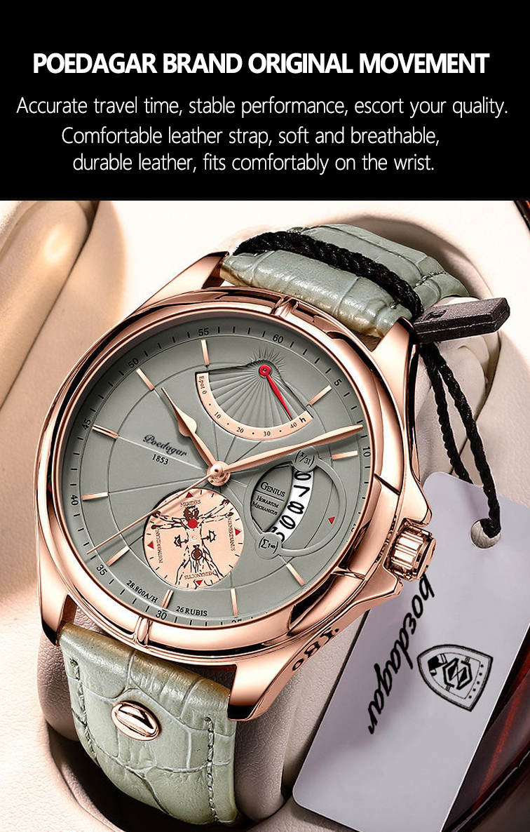 POEDAGAR Jam Tangan Lelaki Men Watch Original Waterproof Calendar ...