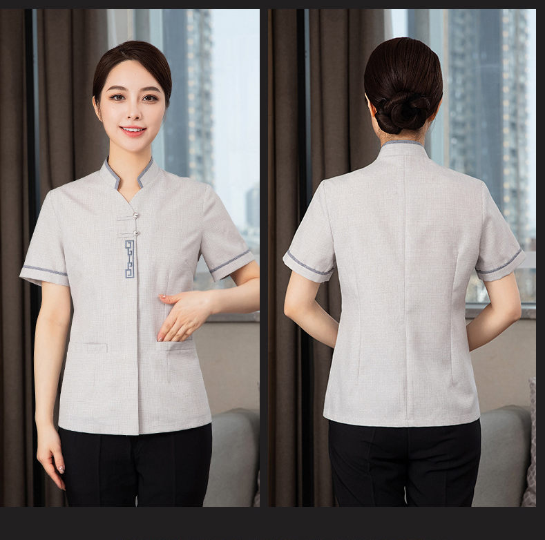 Ready Stock Hotel uniform linen cleaning clothing short-sleeved female ...