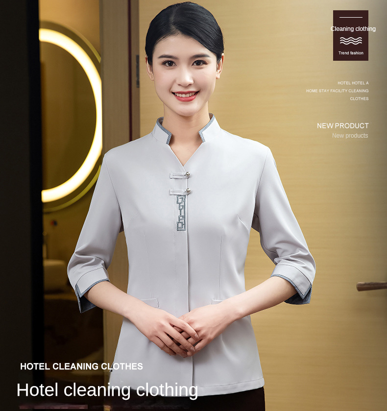 Ready Stock Cleaning clothing uniform short-sleeved female hotel room ...