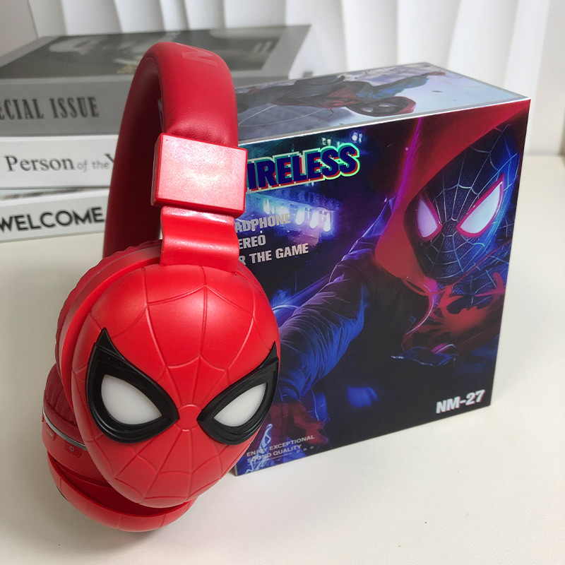 New Marvel NM-27 Spider-Man Bluetooth Wireless Headphone RGB Cool ...