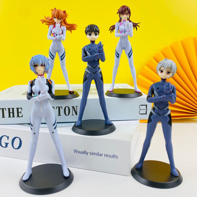 5Pcs/Set Anime NEON GENESIS EVANGELION Figure EVA Robot Driver Asuka ...