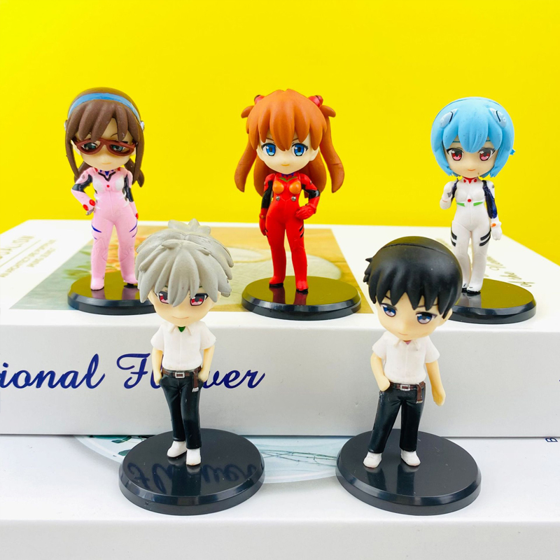 5Pcs/Set Anime NEON GENESIS EVANGELION Figure EVA Robot Driver Asuka ...
