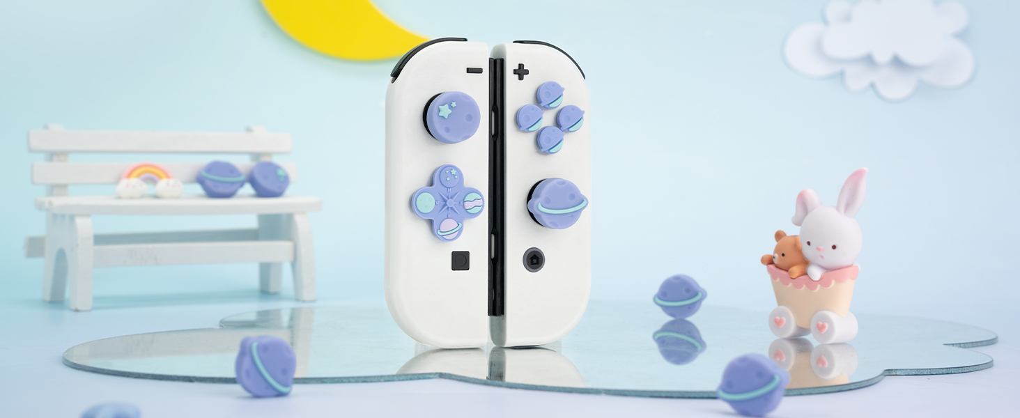 Nintendo Switch Button Caps, Switch Dpad Cover Set for Nintendo Switch ...