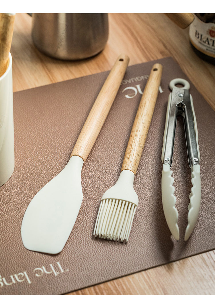 APPKER 13Pcs Cooking Tools Kitchen Cookware Non-Stick Wooden Handle Set ...