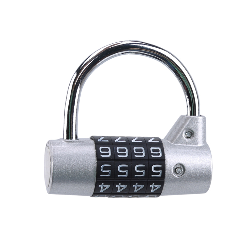 4 Digit Password Safety Lock Wide Shackle Combination Padlock for Gym ...