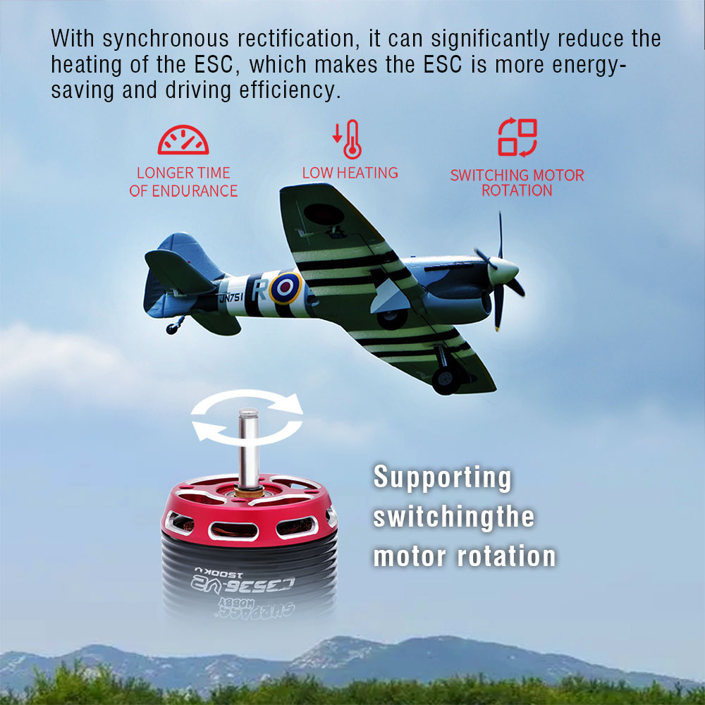 SURPASS HOBBY Flier 20A 30A 40A 50A 60A 80A 100A Brushless ESC Speed Controller with BEC 2-6S ...