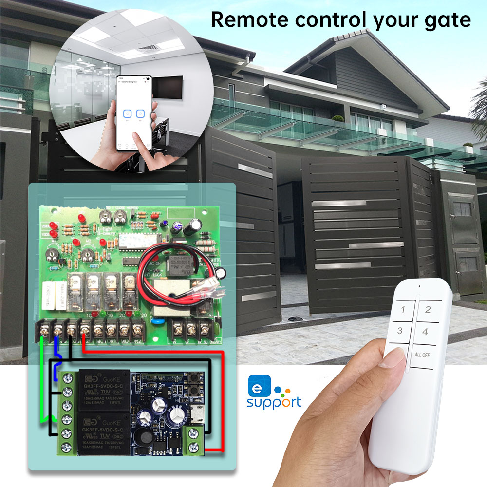 WENQIA Ewelink WiFi Autogate 2 Channel Smart Controller for DCMOTO ...