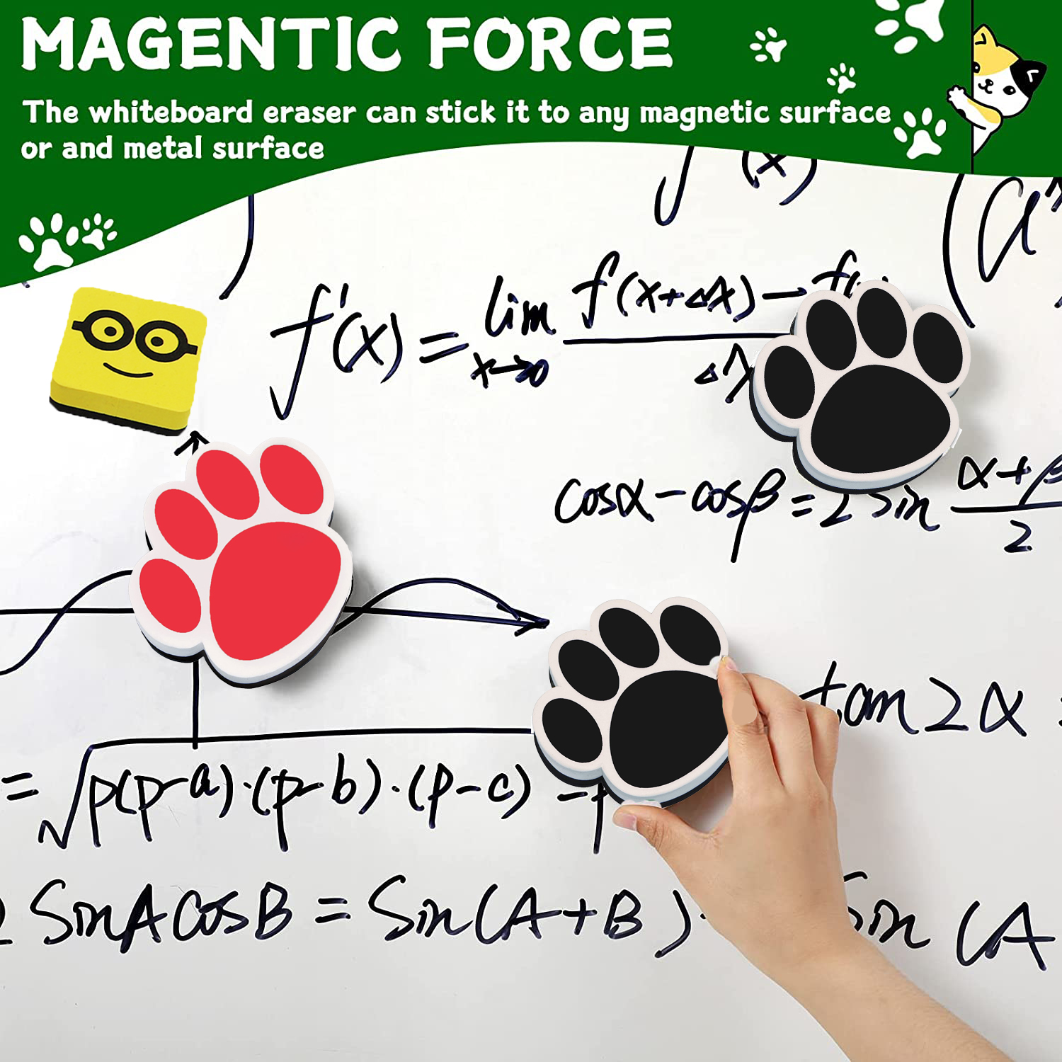 Magnetic Whiteboard Dry Eraser,Fridge Dry Erase Board Eraser ...