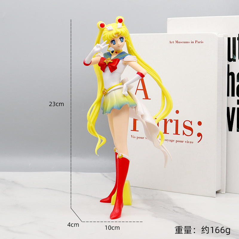 1Psc 23cm Anime Sailor Moon Figure Angel Tsukino Usagi Chibiusa Cake ...