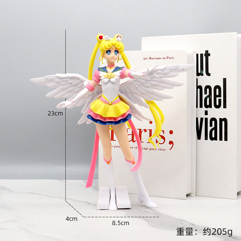 1Psc 23cm Anime Sailor Moon Figure Angel Tsukino Usagi Chibiusa Cake ...