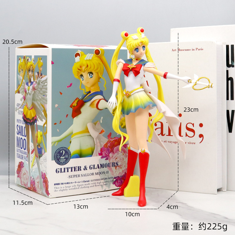 1Psc 23cm Anime Sailor Moon Figure Angel Tsukino Usagi Chibiusa Cake ...