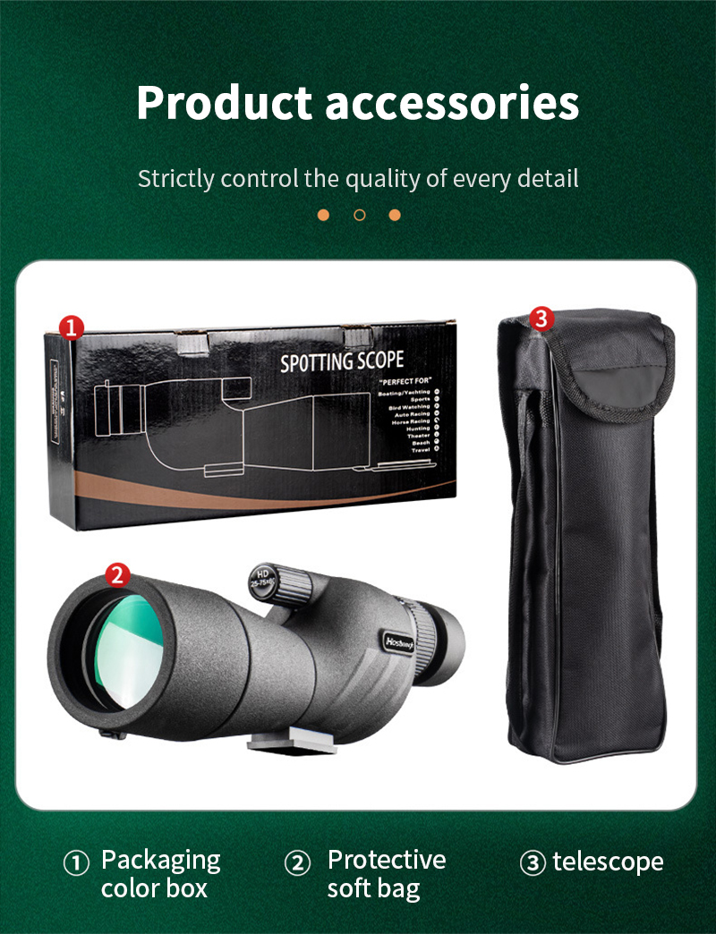 25-75x60 Spotting Scope Zoom Telescope BAK4 Prism Waterproof Powerful ...