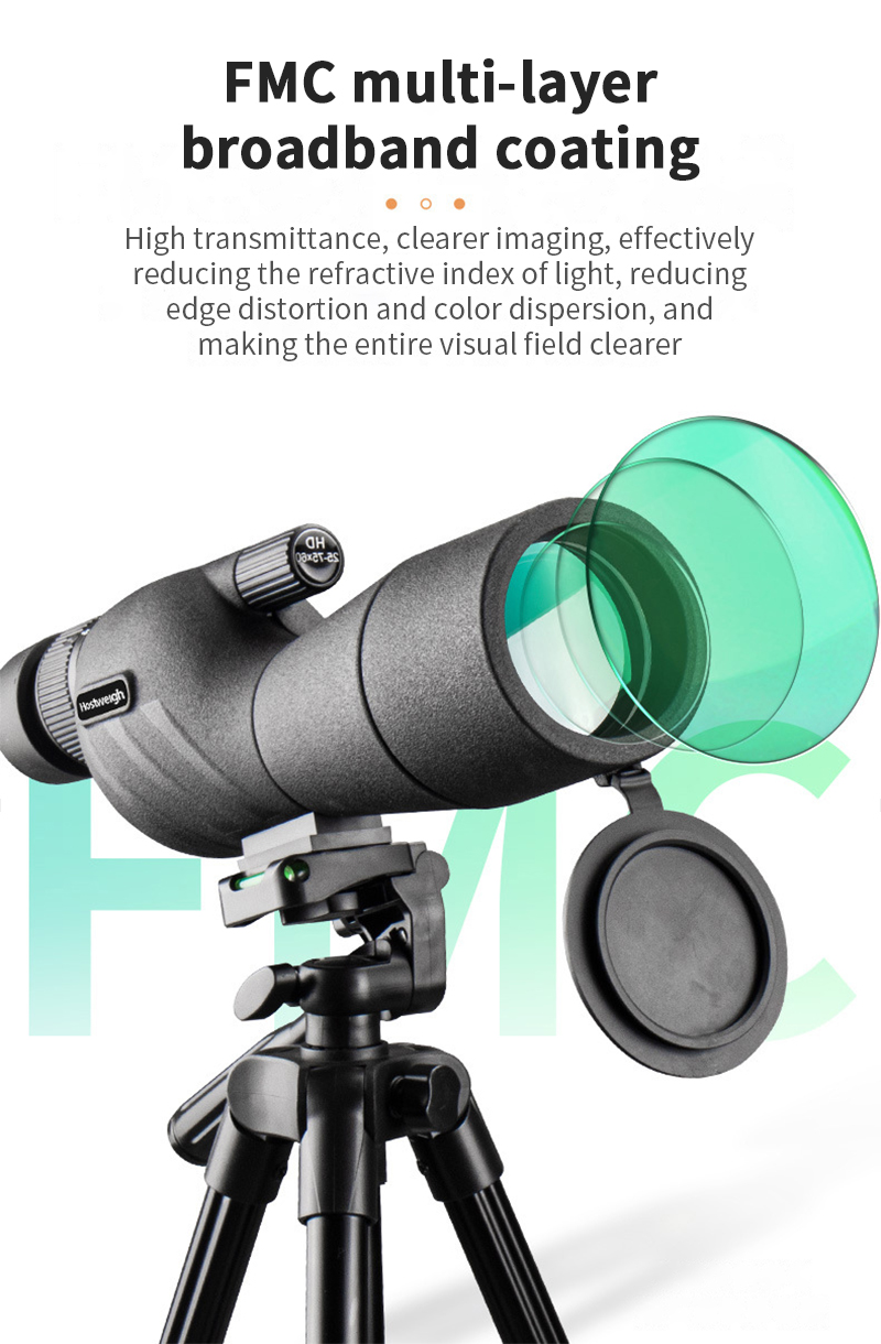 25-75x60 Spotting Scope Zoom Telescope BAK4 Prism Waterproof Powerful ...
