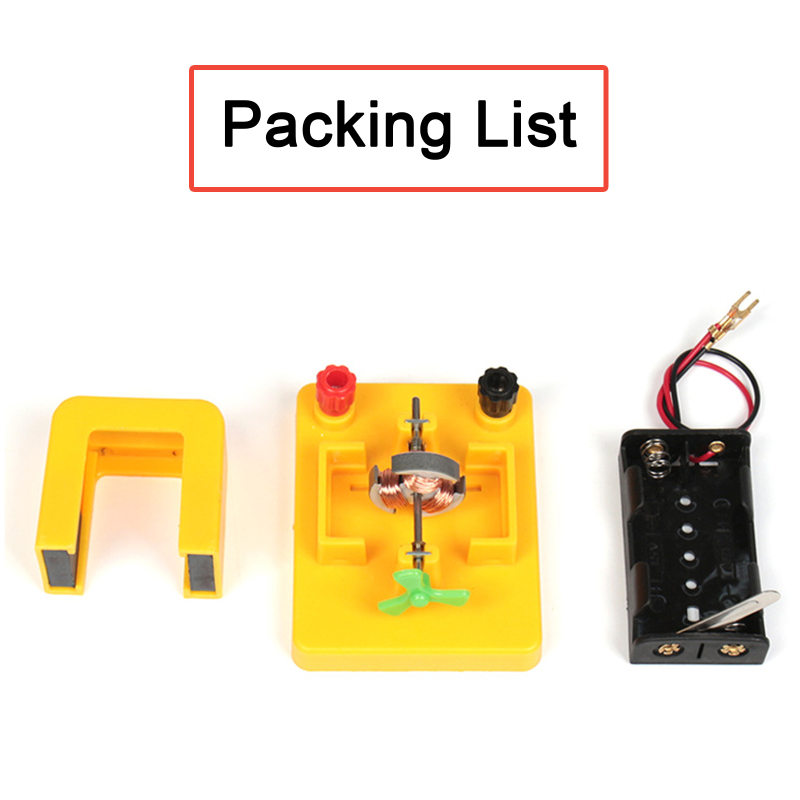 Creative DIY DC Electrical Motor Model with Battery Holder Physics ...