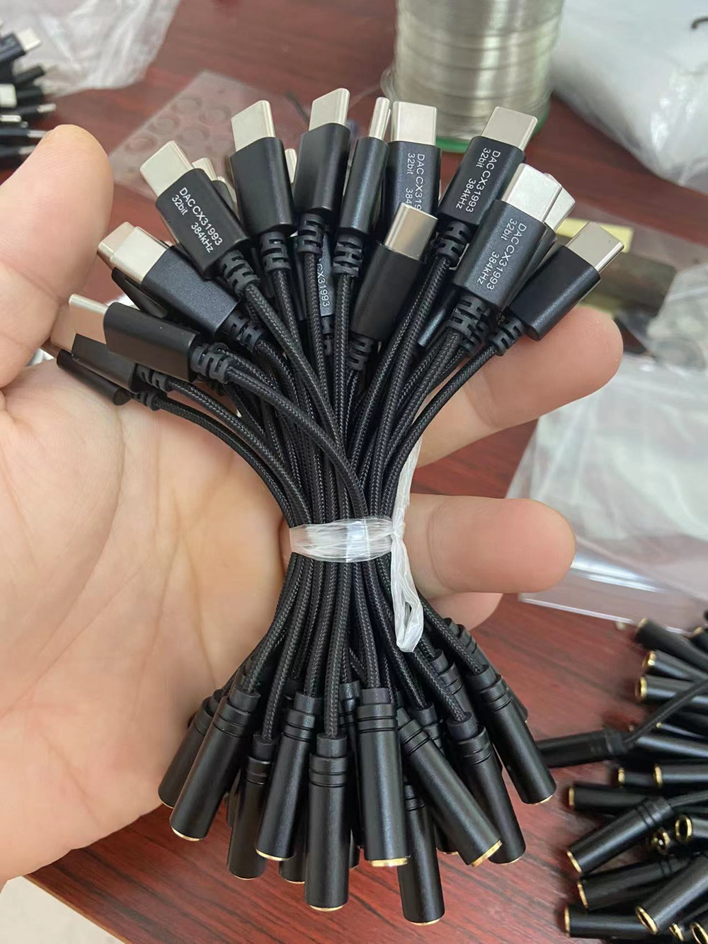 1 Piece Conexant CX31993 RealTek ALC5686 3.5mm to USB Type C Earbuds DAC Cable Headphone Amp ...