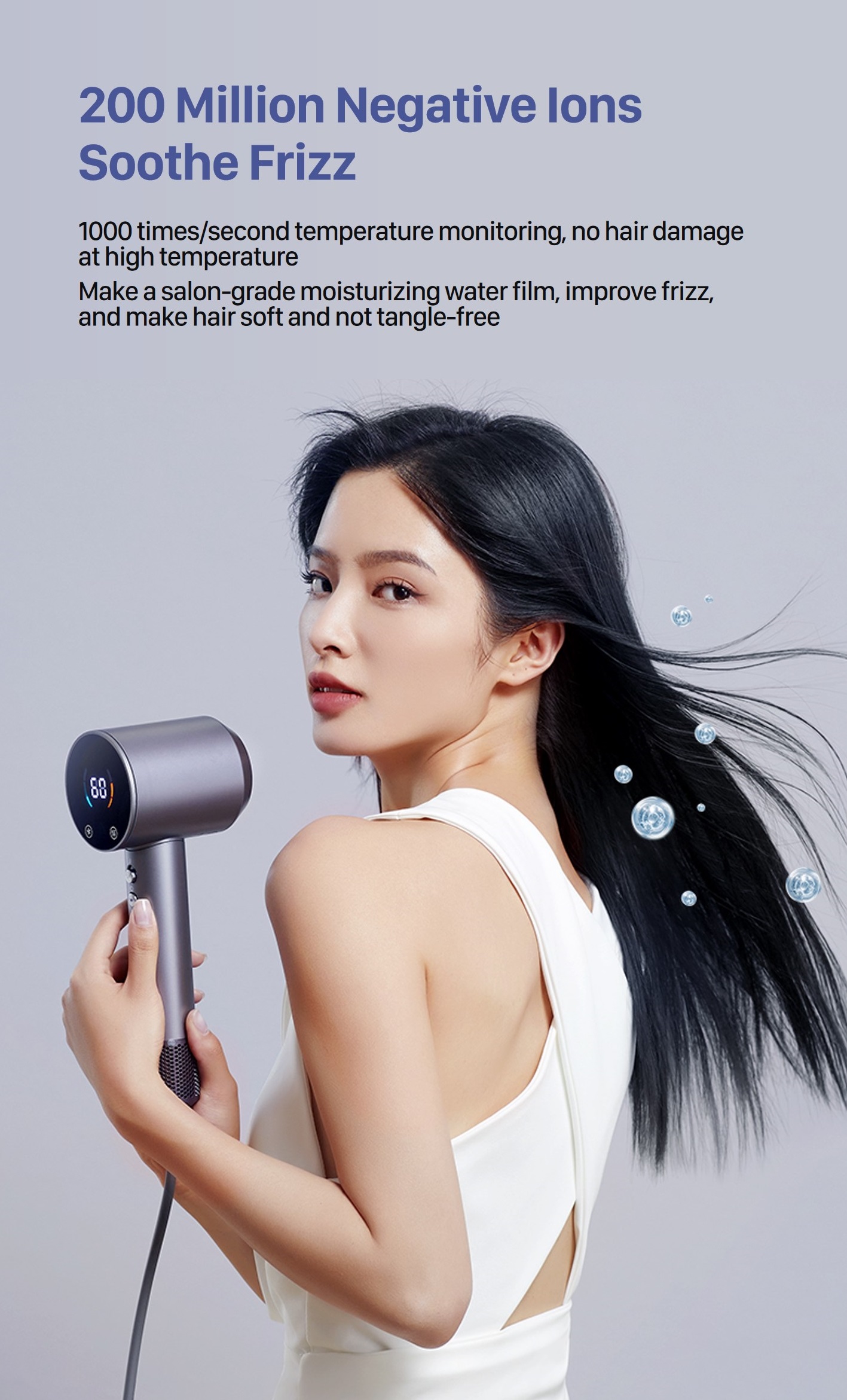 Korean Daewoo Swift Hair Dryer Negative Ionic Blow Dryer with Brushless ...