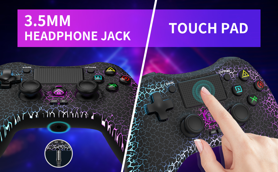 Wireless Controller for PS4 Pro/PS4 Slim/PS3/PC/IOS/Nintendo Switch/PS4 ...