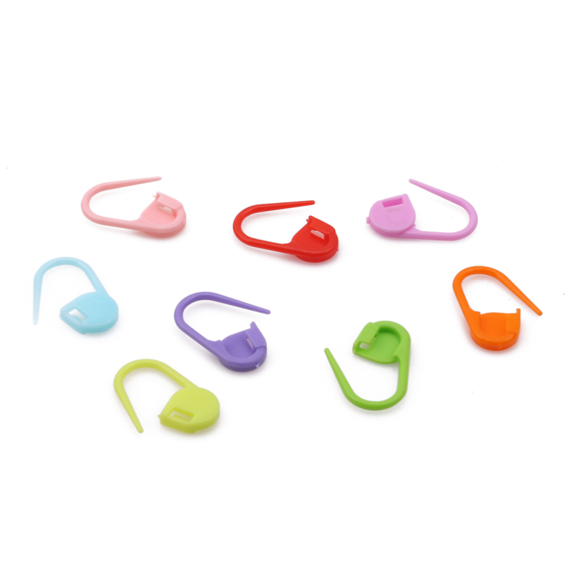 Locking Stitch Marker Lock Pins Plastic Ring Crochet Pins Markers ...