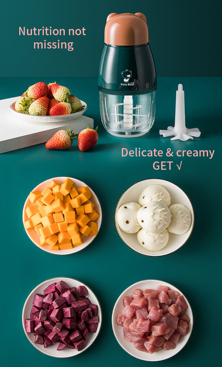 【Ready Stock】8 Gifts Baby Mini blender Electric Baby Food Grinder ...