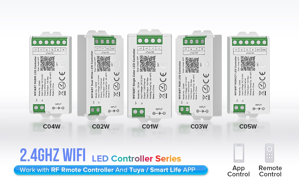 Tuya WiFi LED Controller Kits Smart Alexa Google Home CCT RGB RGBW ...