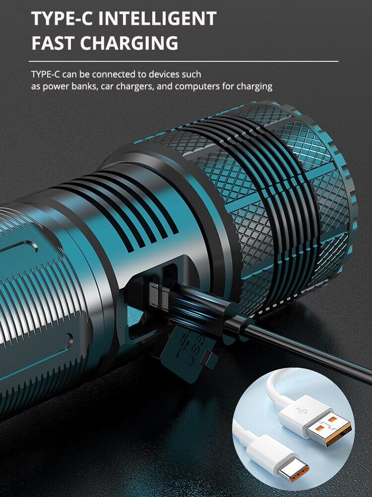 12000000LM 1000W flashlights heavy duty japan emergency light ...