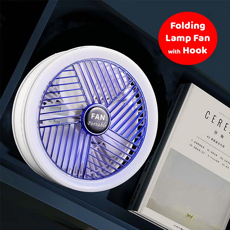 4 in 1 Rechargeable Fan Wall Folding Fan Cooling Fan Portable Desktop ...