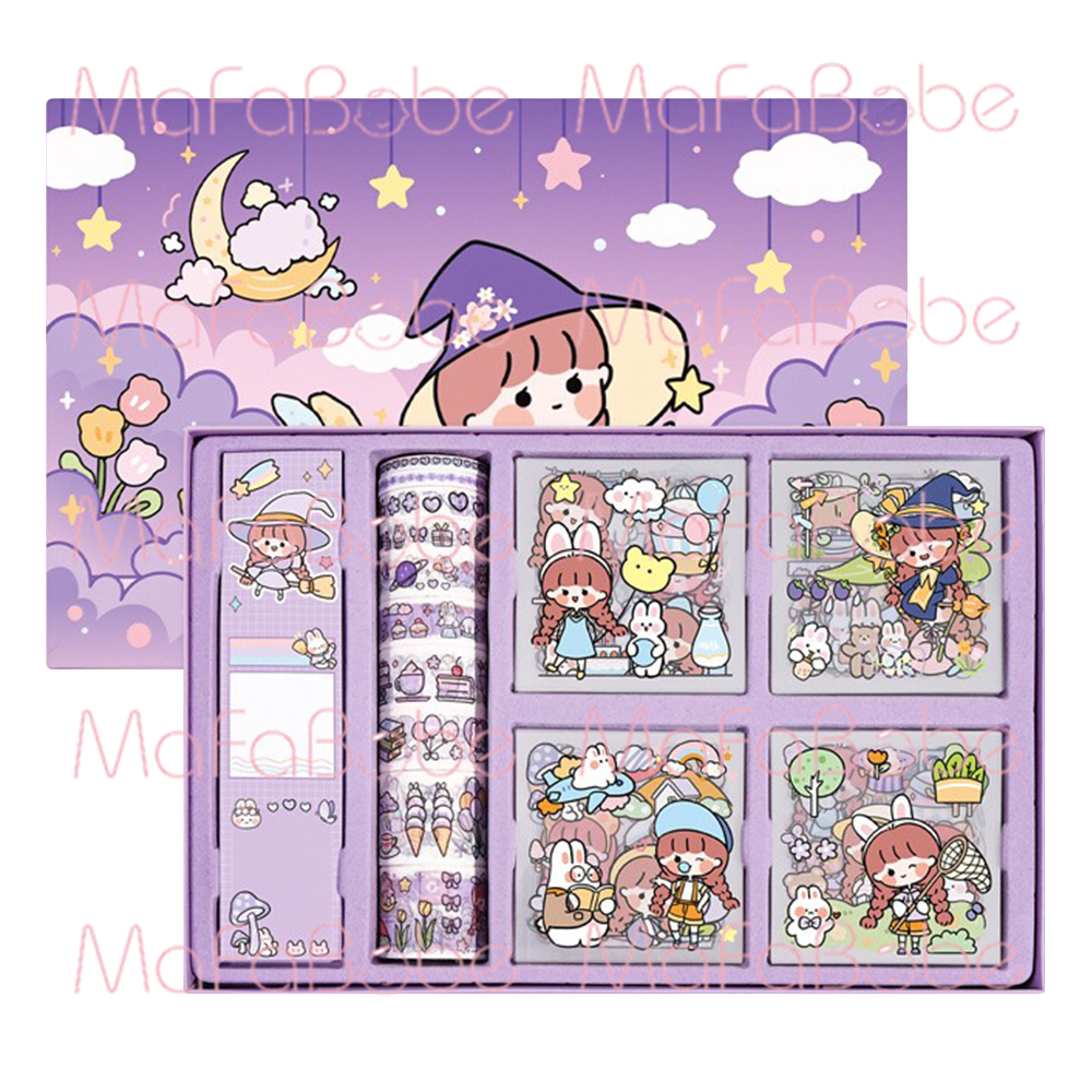 Waterproof DIY Cute Sticker Cartoon Journal Stickers PET Stationery ...