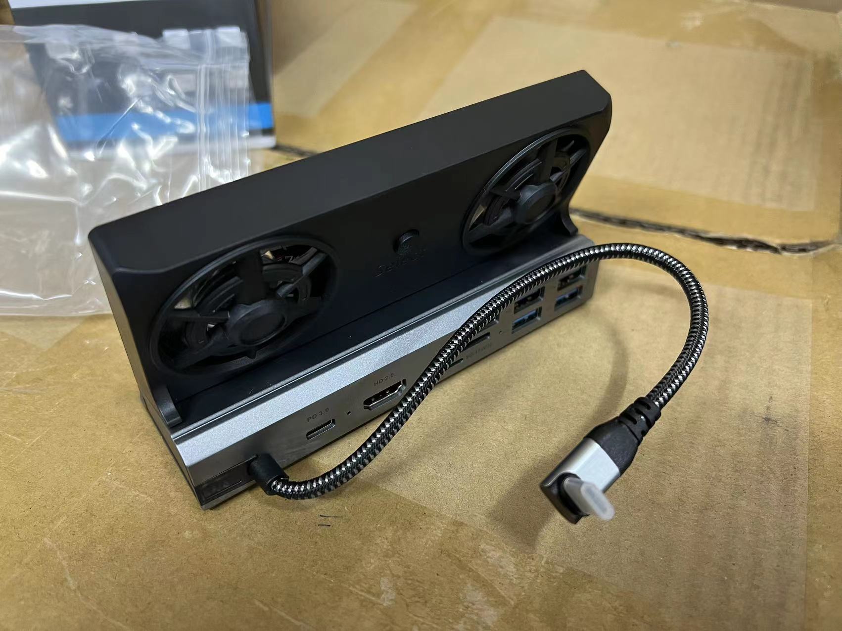 10 in 1 Docking Station with Dual Cooling Fan for Steam Deck/ROG ALLY ...