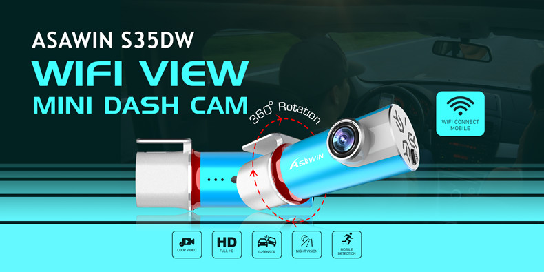 Asawin S35DW WiFi Dash Camera For Car Dvr Full HD 1080P Dashcam WIFI ...