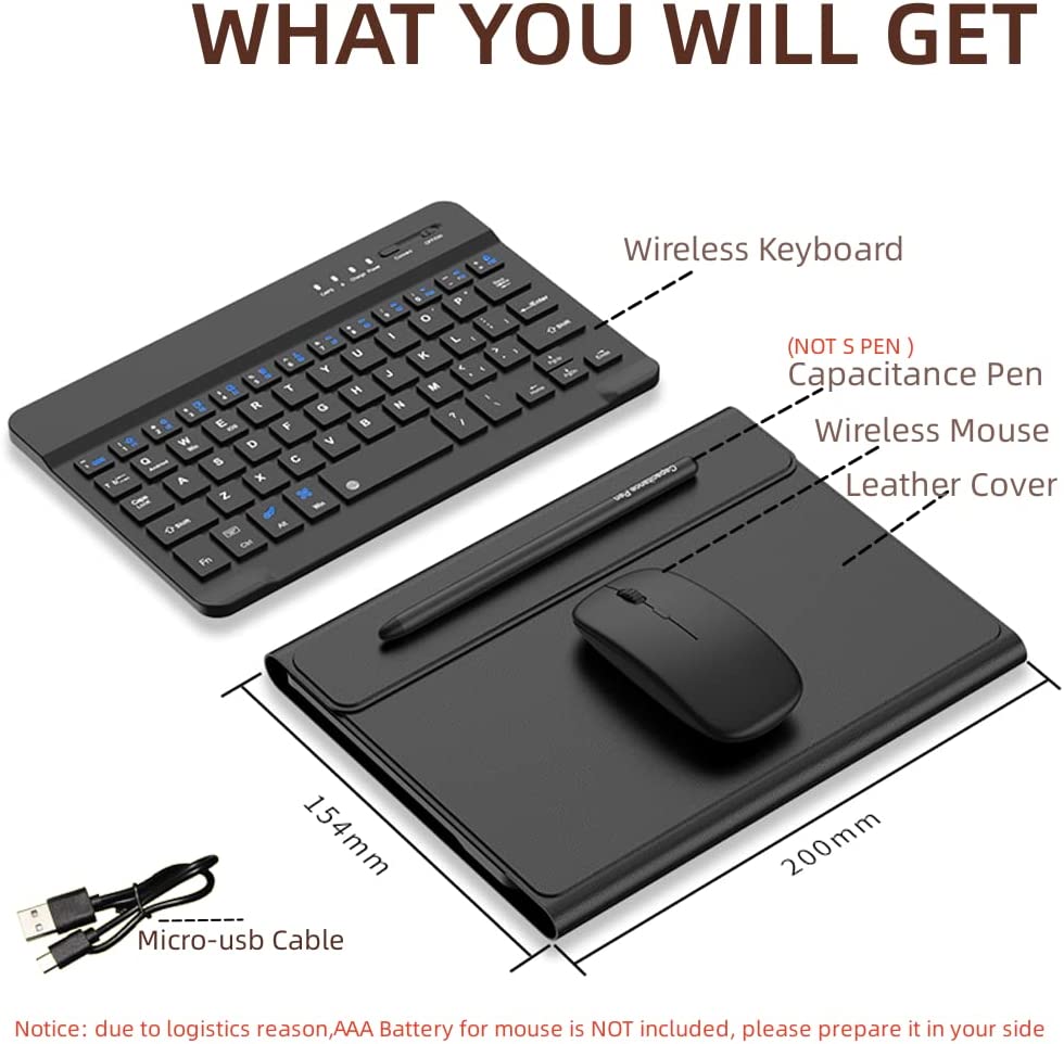 Wireless Keyboard For Samsung Galaxy Z Fold 5 4 3 2 Magnetic Folding ...