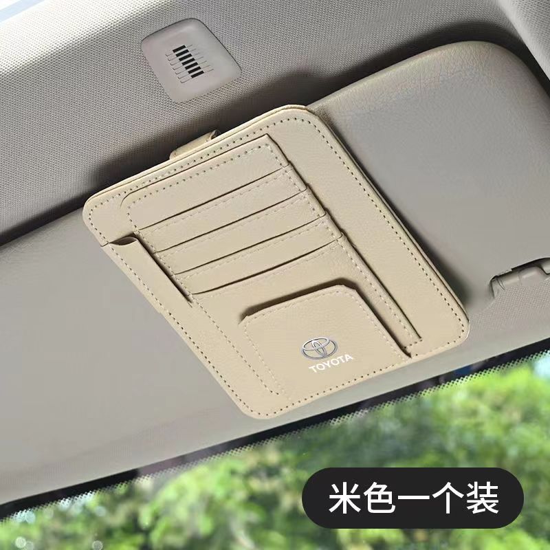 Car Card Holder Sun Visor Organizer For Toyota corolla Cross Yaris Vios ...
