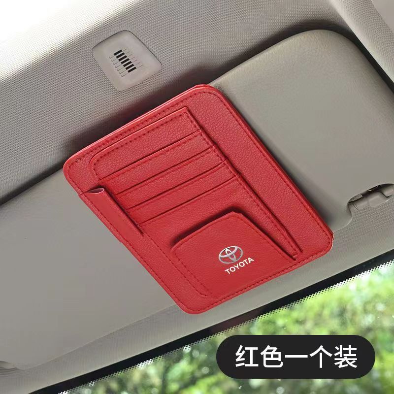 Car Card Holder Sun Visor Organizer For Toyota corolla Cross Yaris Vios ...