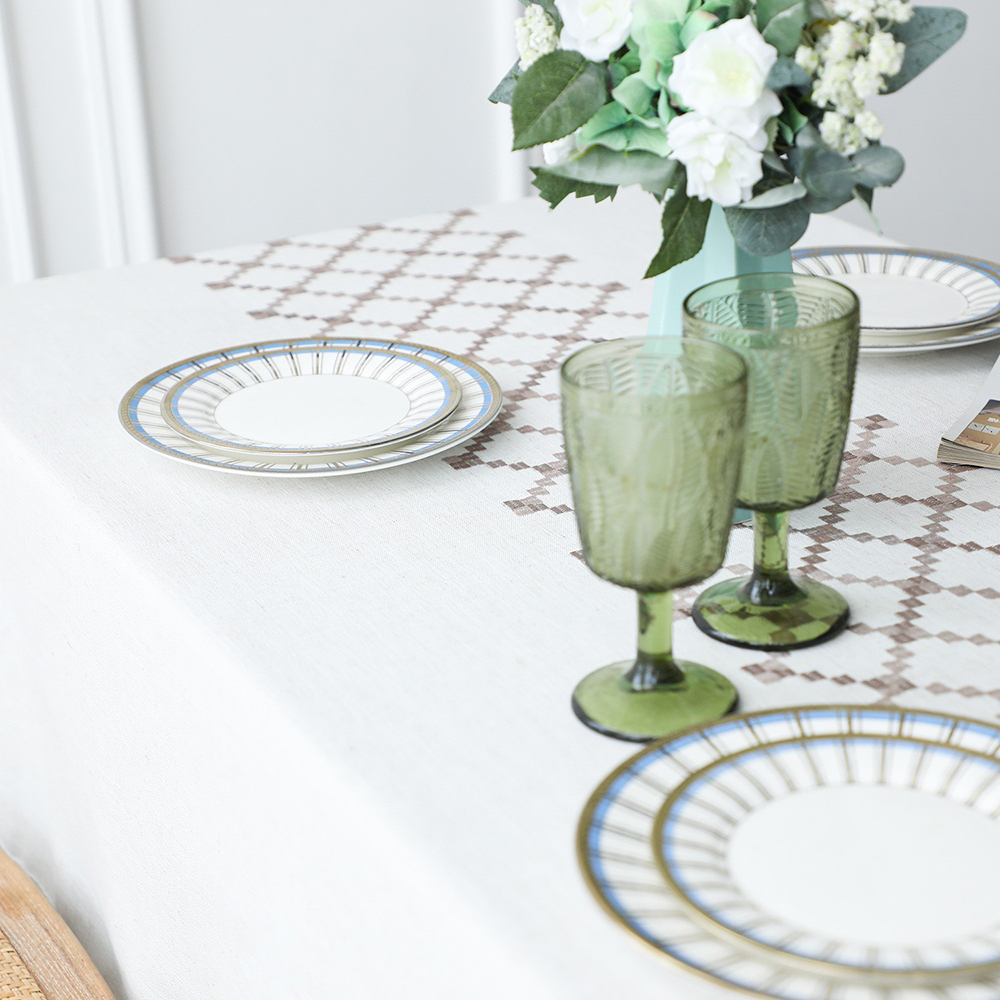 Diamond-shaped tablecloth Nordic light luxury coffee table table cloth ...