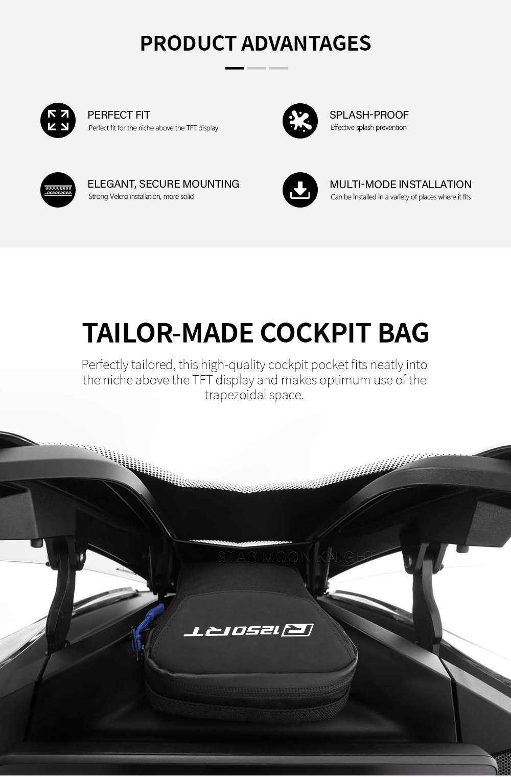 Motorcycle Accessories Cockpit Bag Storage Bag Fairing Bags Windshield ...