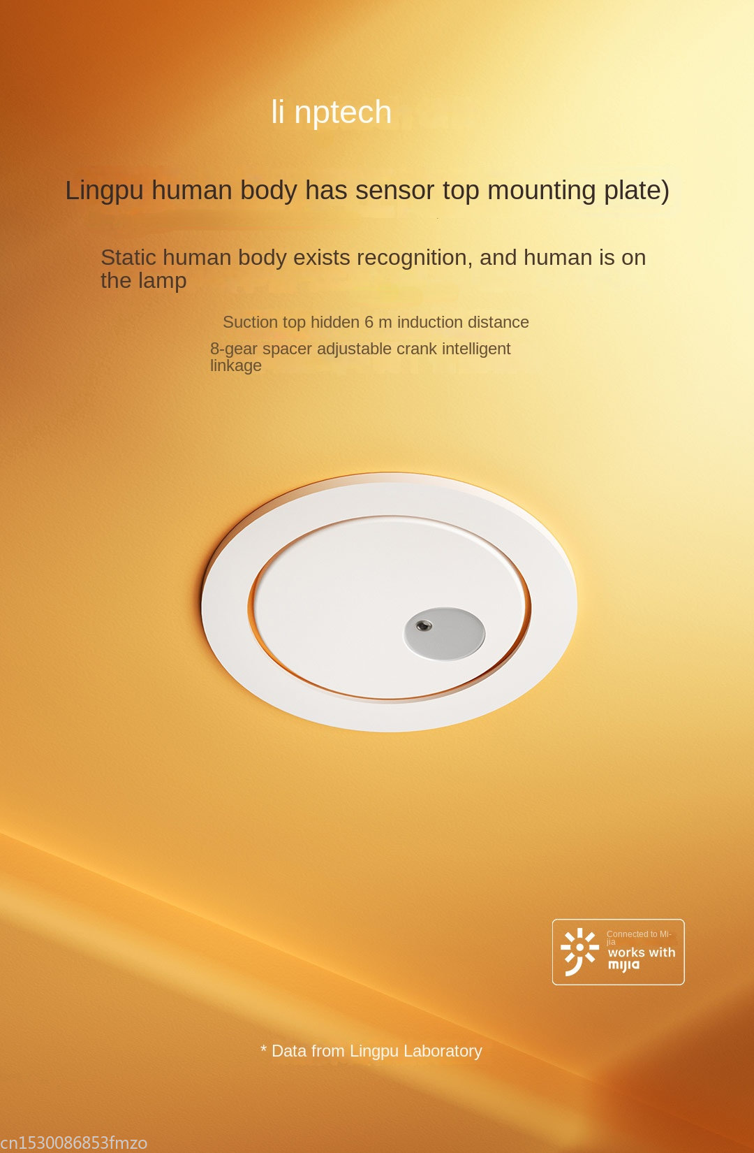 Linptech human presence sensor ES1 top mounted version, 6-meter sensing ...