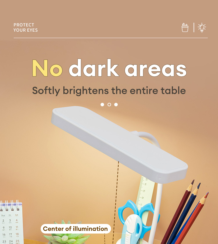 LED Light Dimmable Table Desk Lamp USB Rechargeable Study Light with 3 ...
