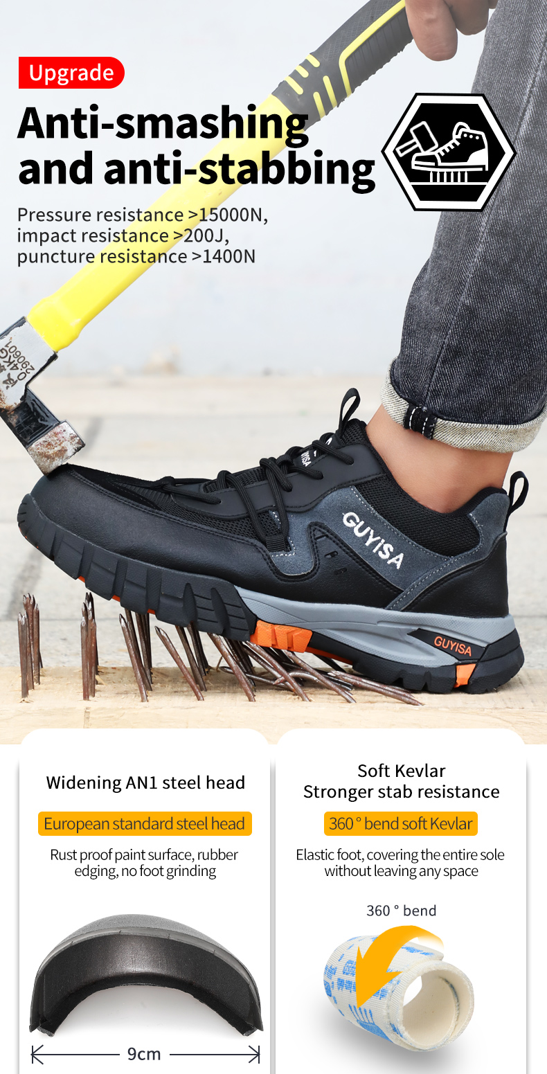 GUYISA kasut lelaki safety shoes safety boot safety shoes men anti ...