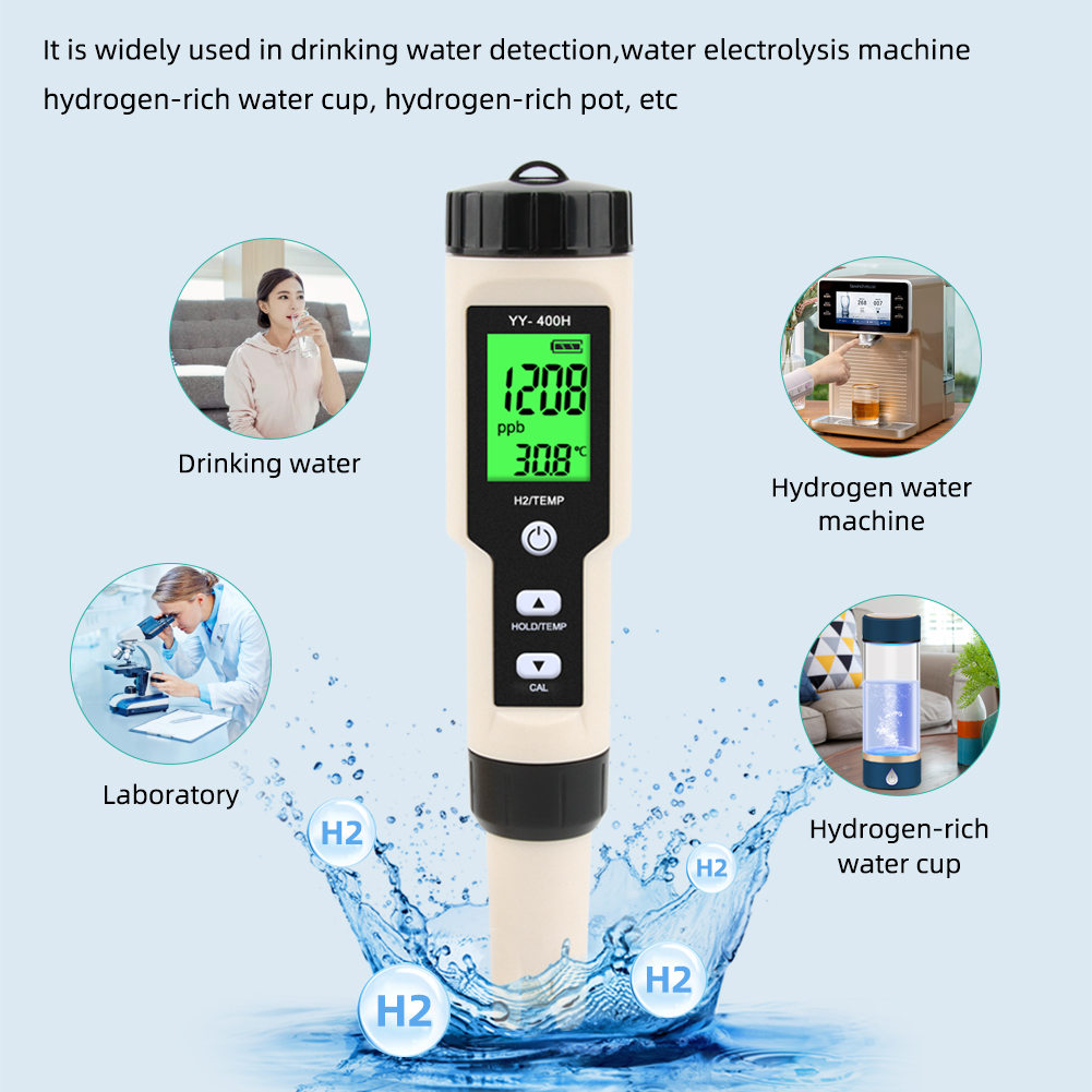 Professional Temperature Hydrogen-Rich H2 Meter Digital Water Quality ...