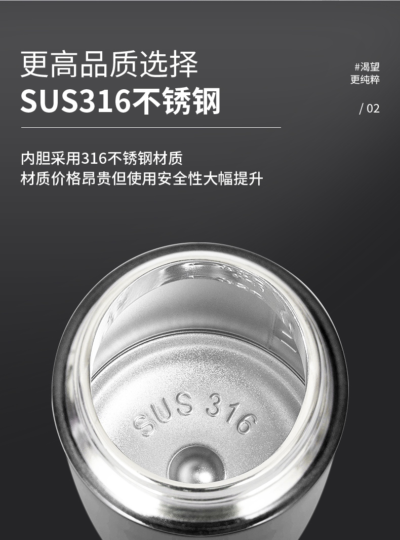 Diller Vacuum Flask Thermos 316 Stainless Steel Drinking Water Bottle 350/480ml MLH9102 | Shopee ...